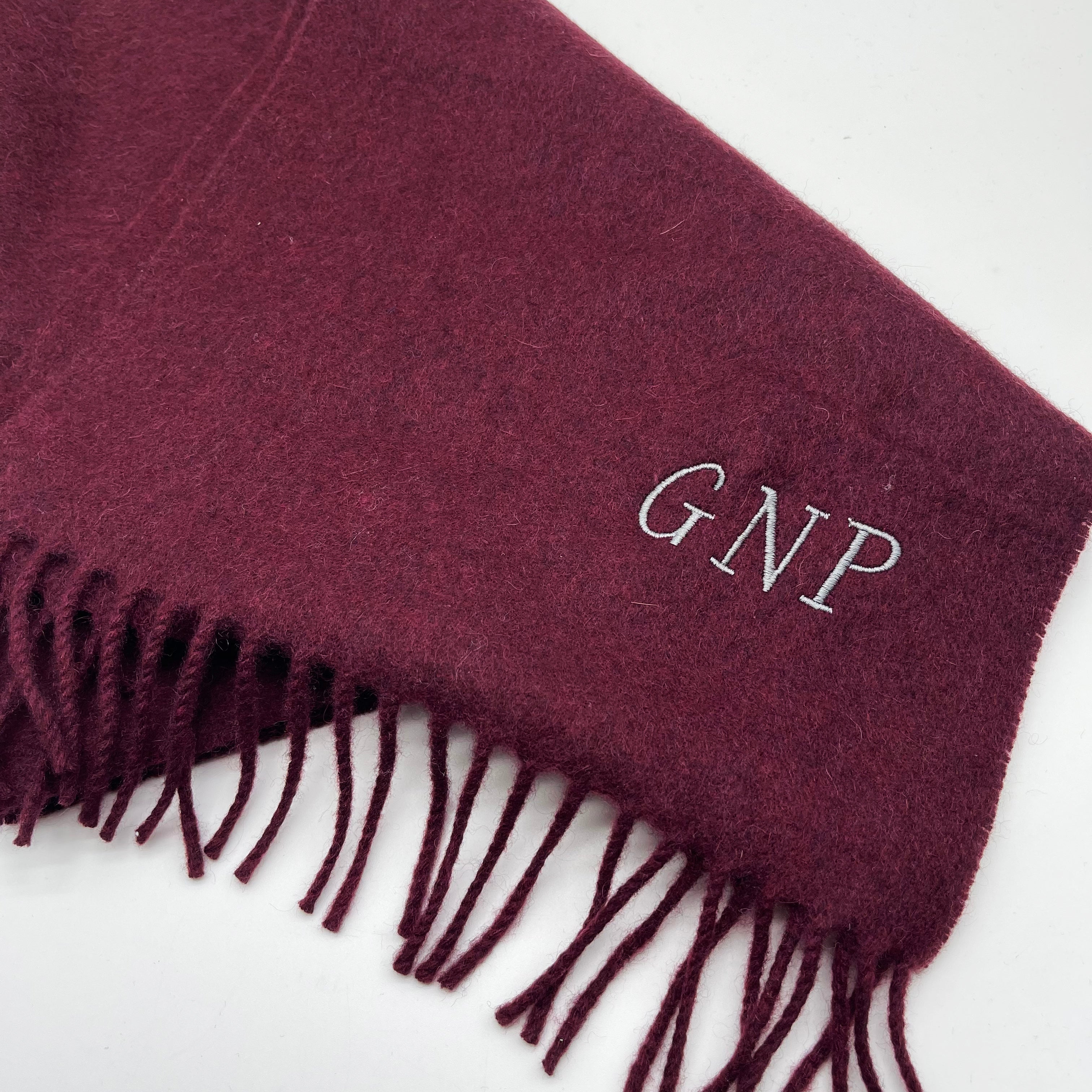 Cashmere scarf with initials store
